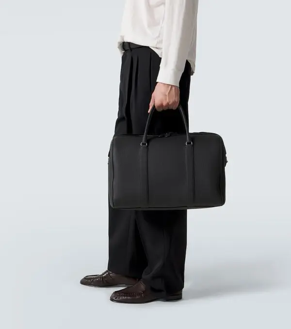 THE ROW Iowa Leather Duffle Bag - Black