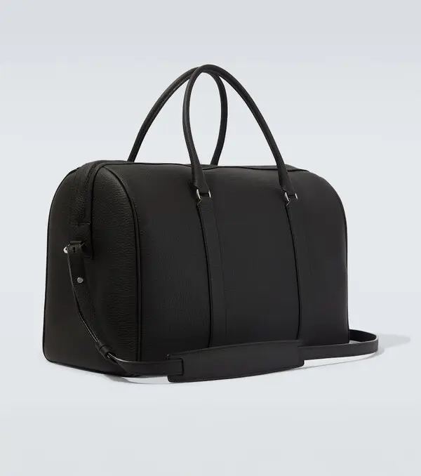 THE ROW Iowa Leather Duffle Bag - Black