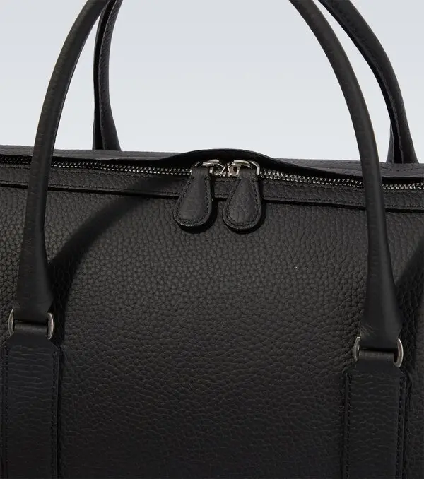 THE ROW Iowa Leather Duffle Bag - Black