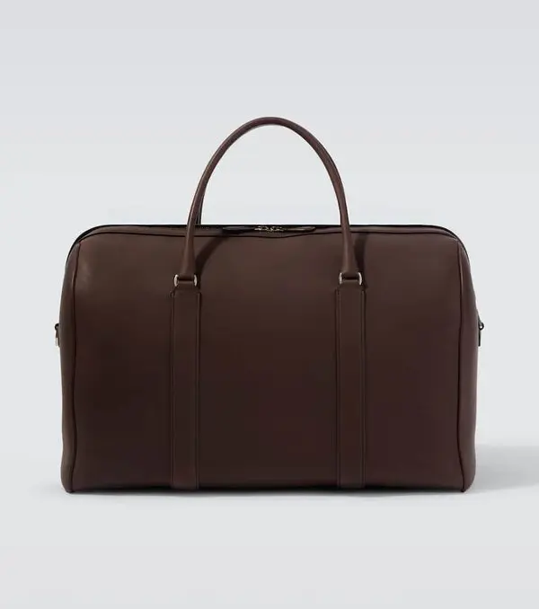 THE ROW Iowa Leather Duffle Bag - Brown