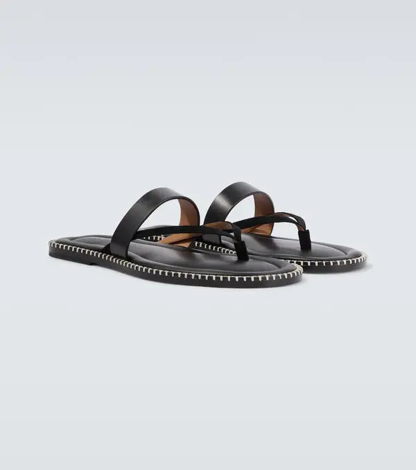 Dries Van Noten Leather Thong Sandals