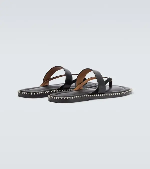 Dries Van Noten Leather Thong Sandals