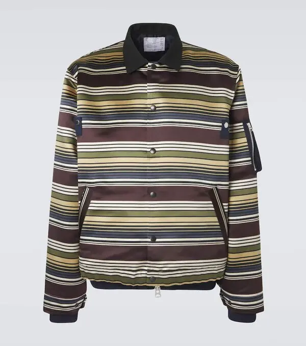 Sacai Striped Blouson Jacket