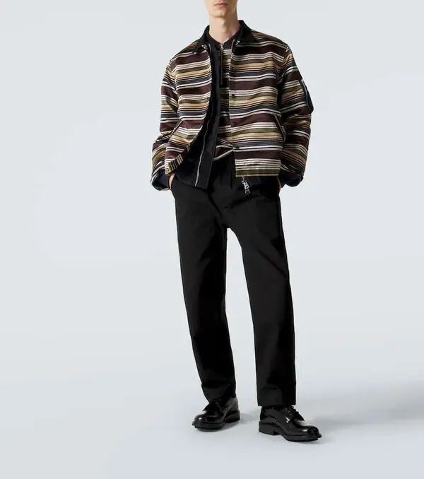 Sacai Striped Blouson Jacket