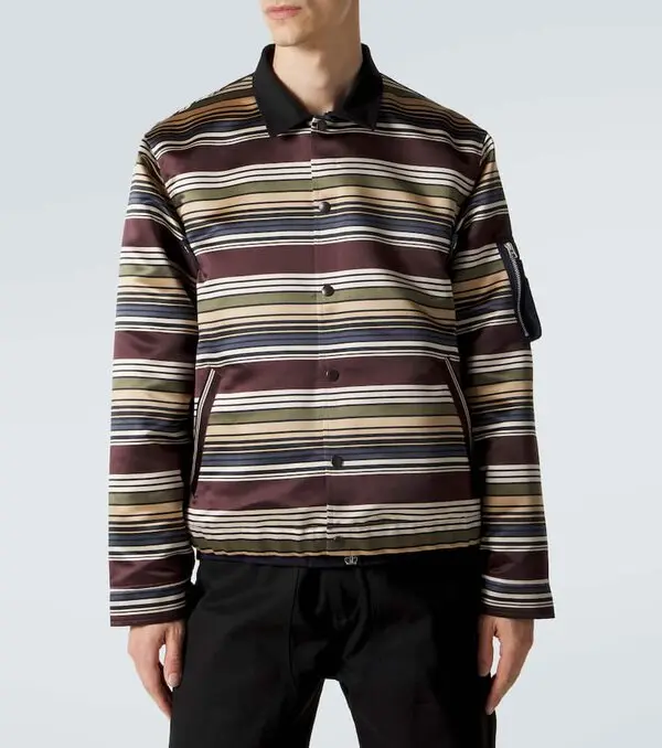 Sacai Striped Blouson Jacket