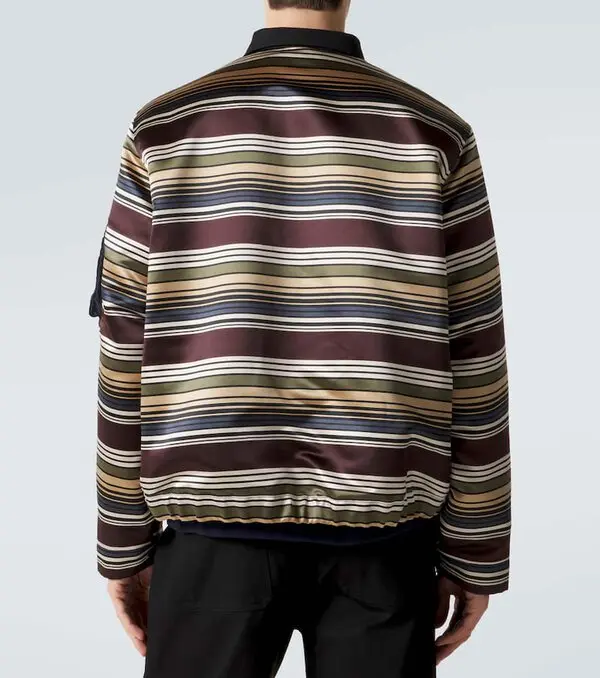 Sacai Striped Blouson Jacket