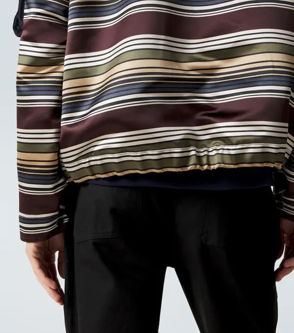 Sacai Striped Blouson Jacket