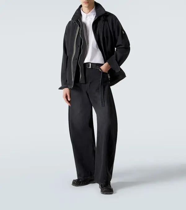 Sacai Belted Barrel-leg Jeans