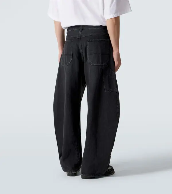 Sacai Belted Barrel-leg Jeans