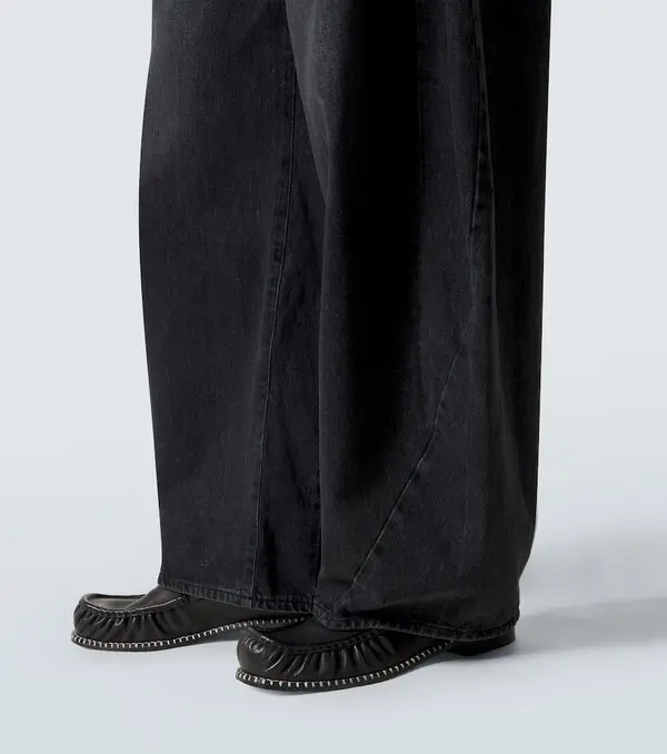 Sacai Belted Barrel-leg Jeans