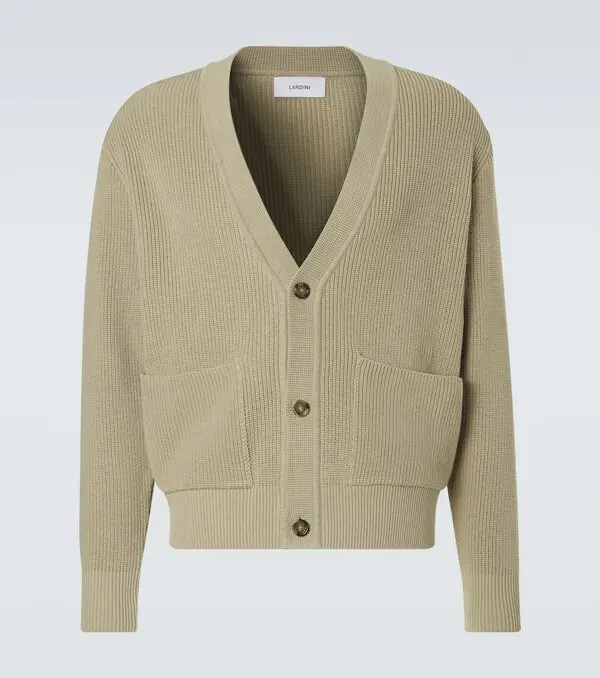 LARDINI Cotton Cardigan - Green