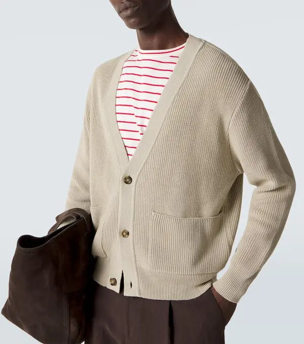LARDINI Cotton Cardigan - Green