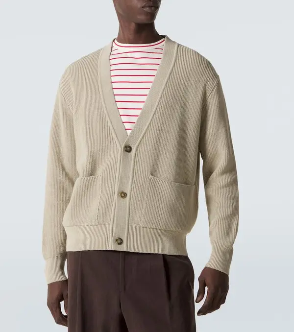 LARDINI Cotton Cardigan - Green