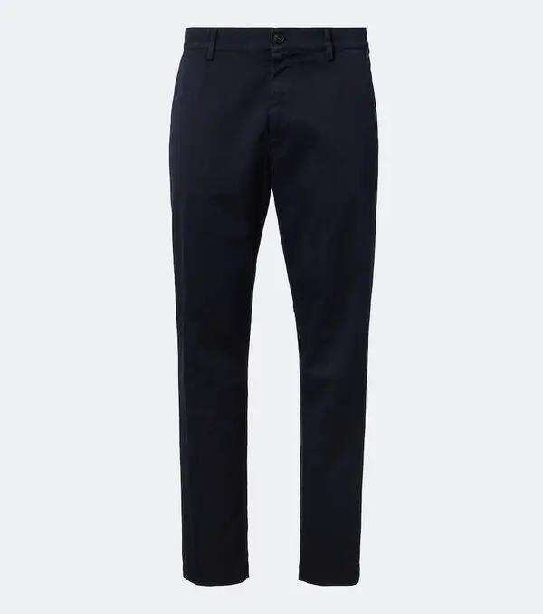 Canali Cotton Straight Chinos - Blue