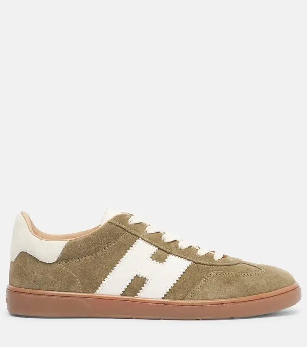 Hogan Suede And Mesh Lace-up Sneakers - Green