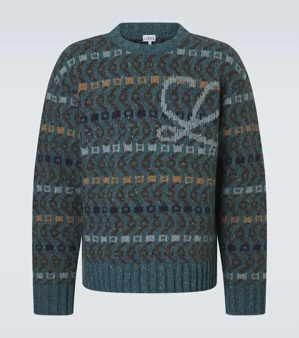 Loewe Logo Intarsia Wool-blend Sweater