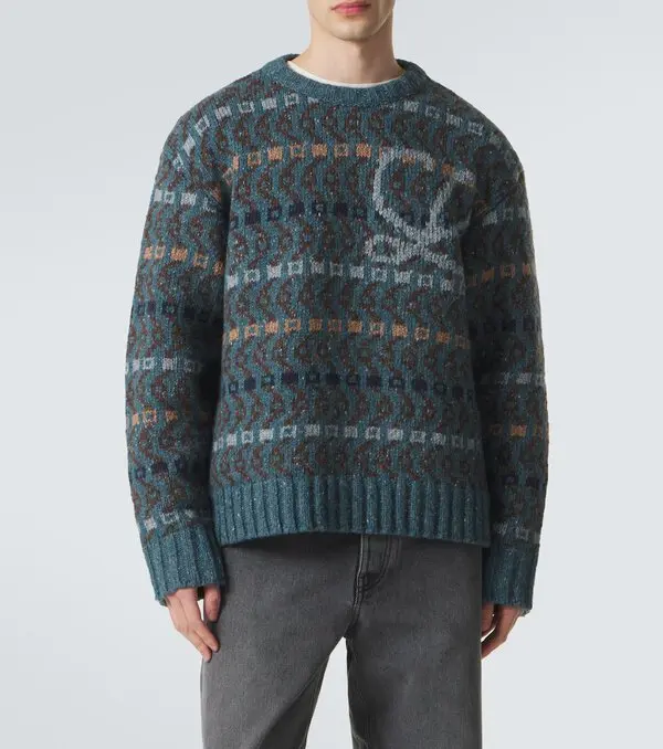 Loewe Logo Intarsia Wool-blend Sweater