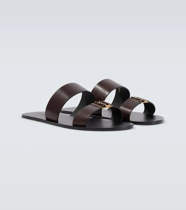 Saint Laurent Babylone Leather Sandals