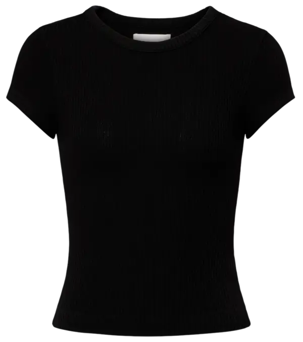 Citizens Of Humanity Nello Ribbed Knit T-shirt - Black