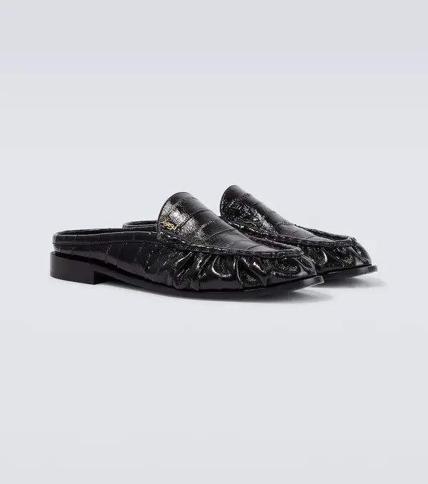 Saint Laurent Le Loafer Leather Mules
