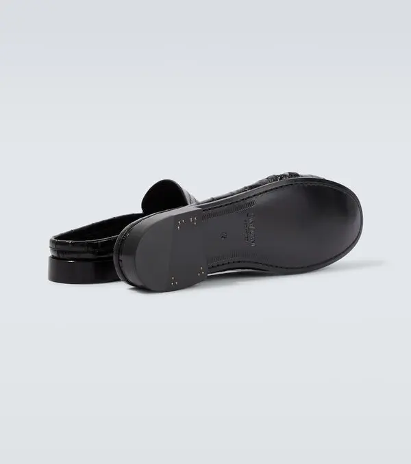 Saint Laurent Le Loafer Leather Mules
