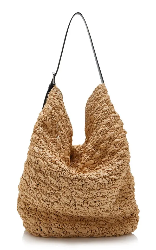 TOTEME Belted Raffia Tote - Neutral