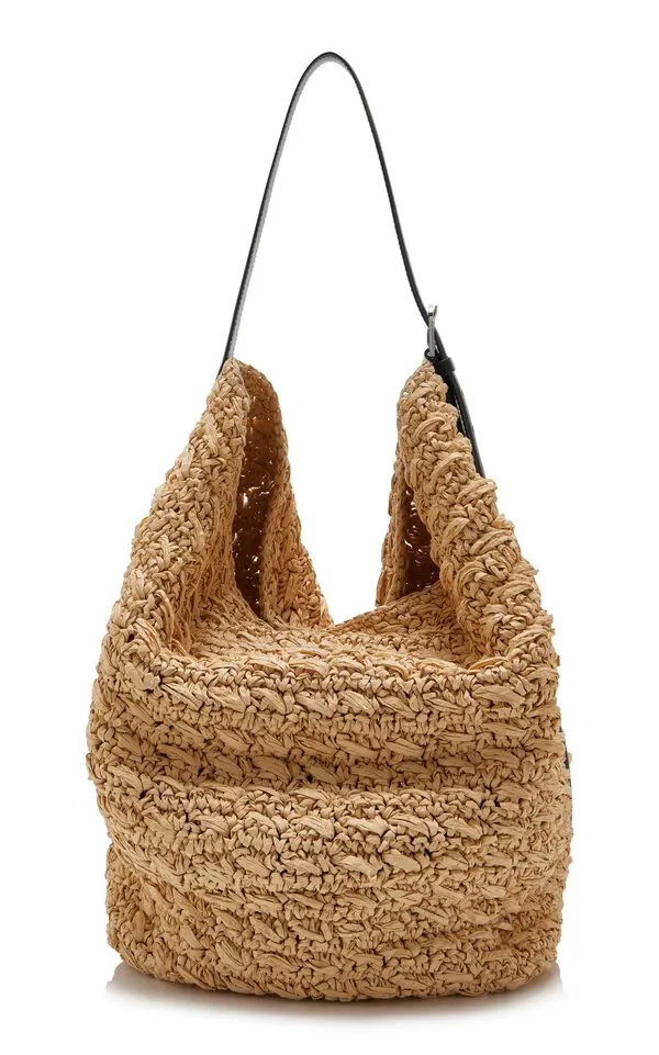 TOTEME Belted Raffia Tote - Neutral