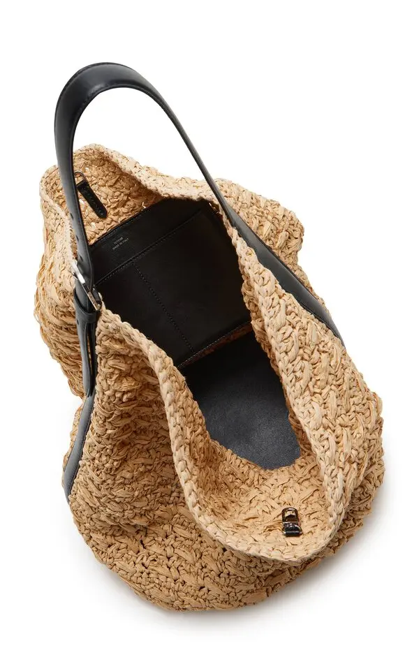 TOTEME Belted Raffia Tote - Neutral