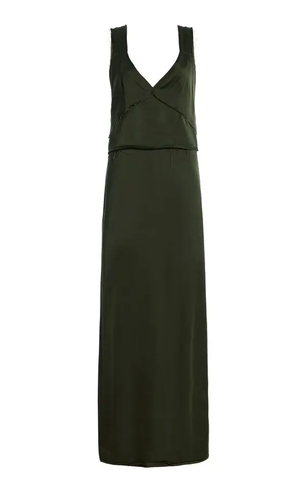 TOTEME V-neck Slip Dress - Green