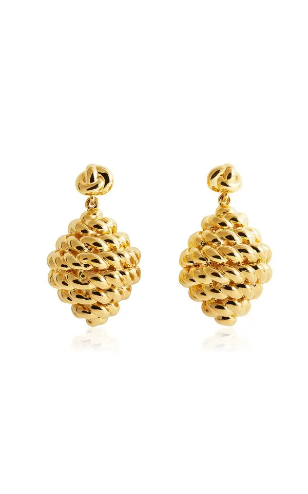 TOTEME Plated Rope Drop Earrings - Gold