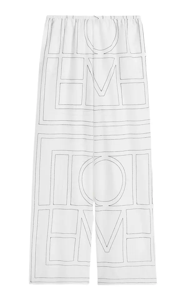 TOTEME Monogram Cotton-blend Pj Bottoms