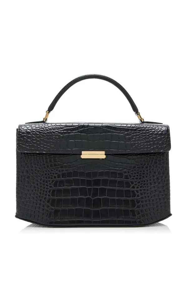 TOTEME Box Croco-embossed Top Handle Bag