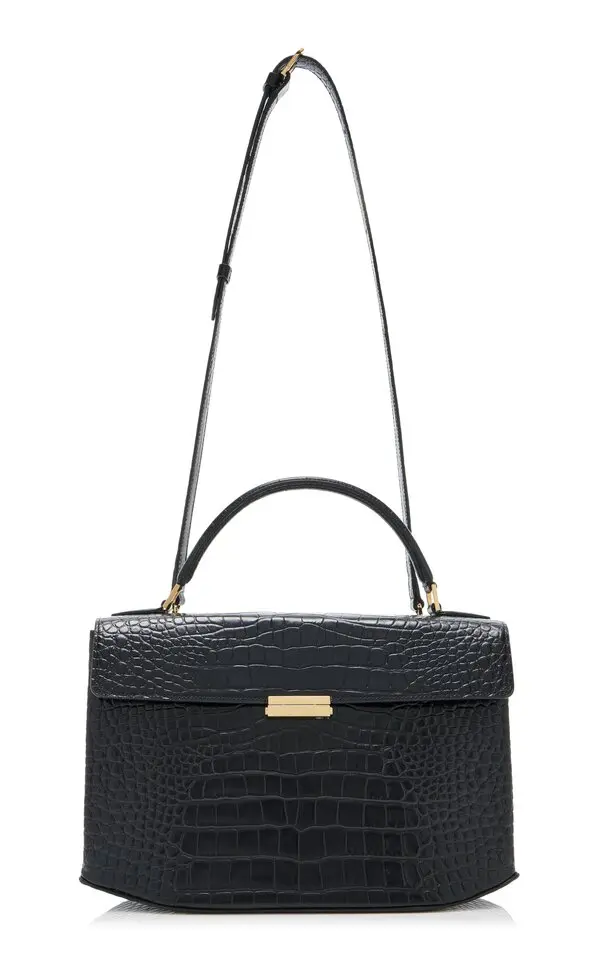 TOTEME Box Croco-embossed Top Handle Bag