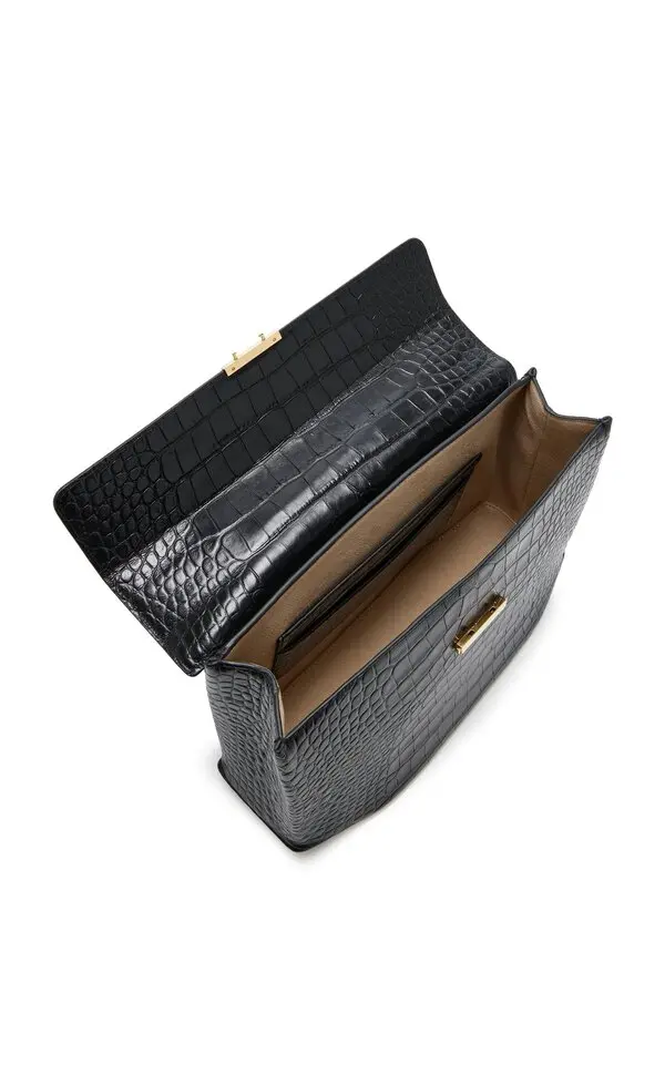 TOTEME Box Croco-embossed Top Handle Bag