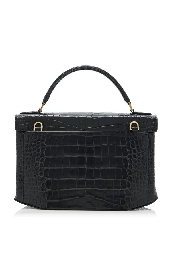 TOTEME Box Croco-embossed Top Handle Bag