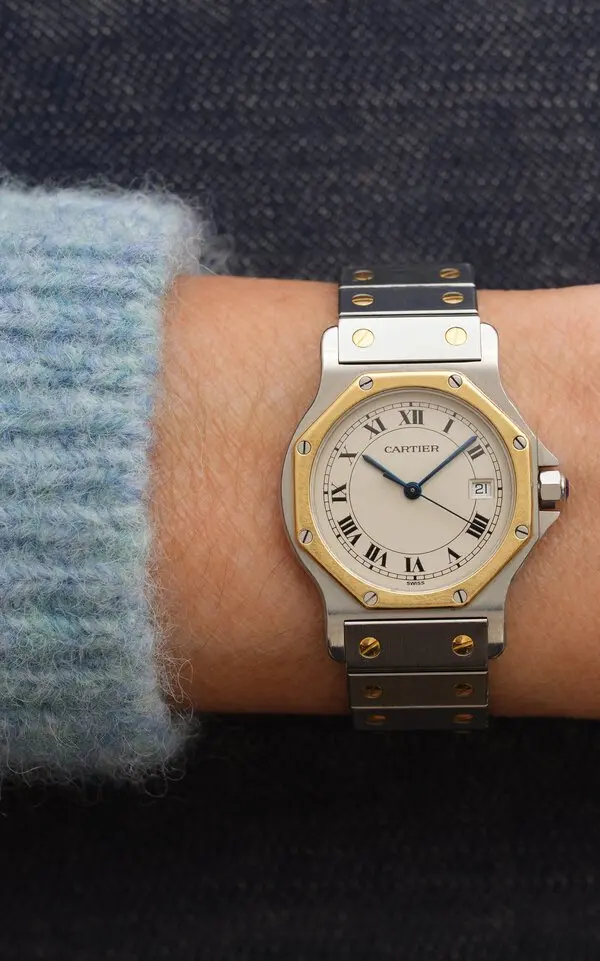 STEPHANIE WINDSOR Cartier Santos Octagon Vintage Watch