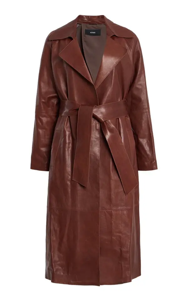 ARMA Yava Plonge Vegetal Leather Trench Coat