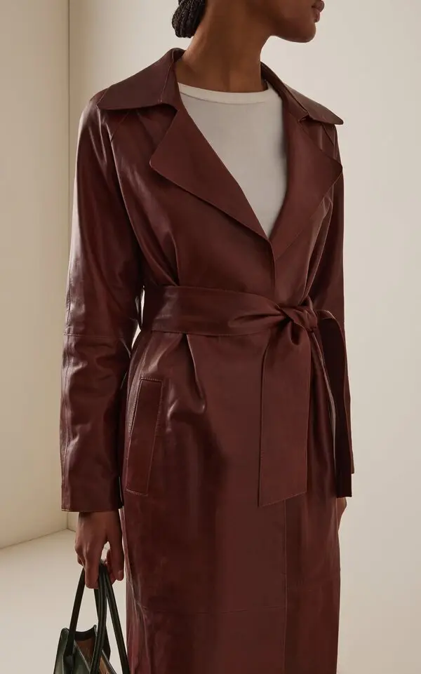 ARMA Yava Plonge Vegetal Leather Trench Coat