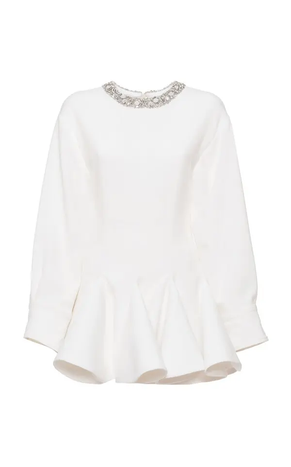DES_PHEMMES Embellished Mini Dress - Off-white