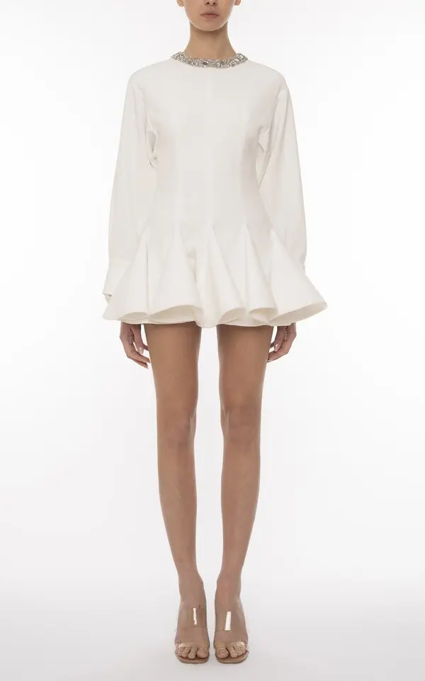 DES_PHEMMES Embellished Mini Dress - Off-white