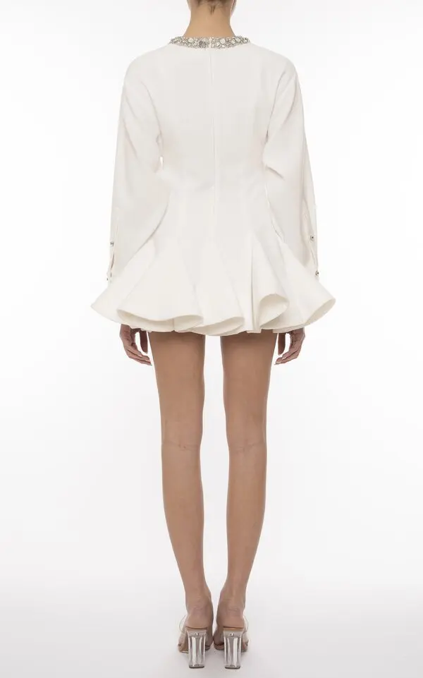 DES_PHEMMES Embellished Mini Dress - Off-white