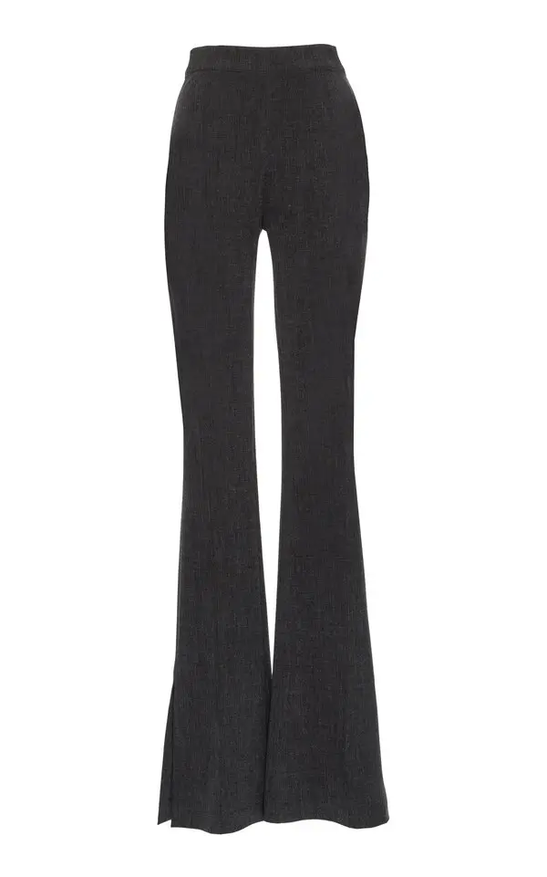DES_PHEMMES Flared-leg Pants - Dark Grey