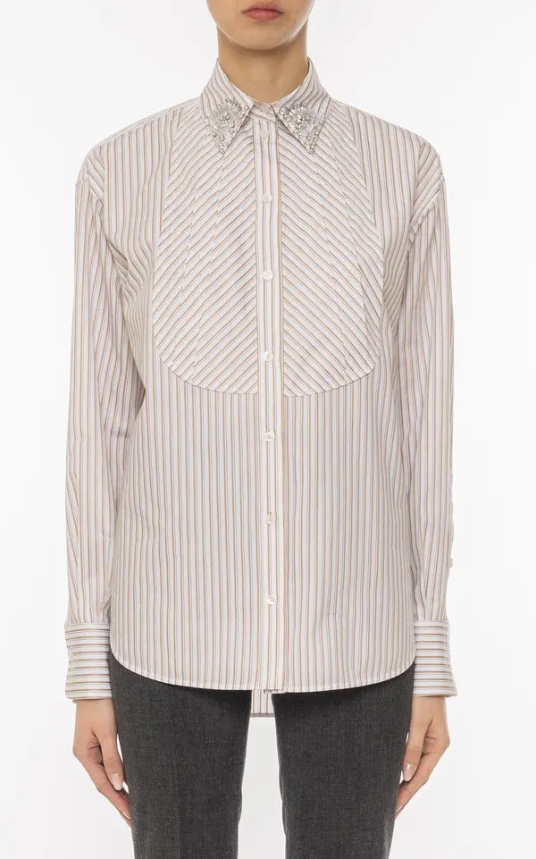 DES_PHEMMES Pleated Tux Shirt