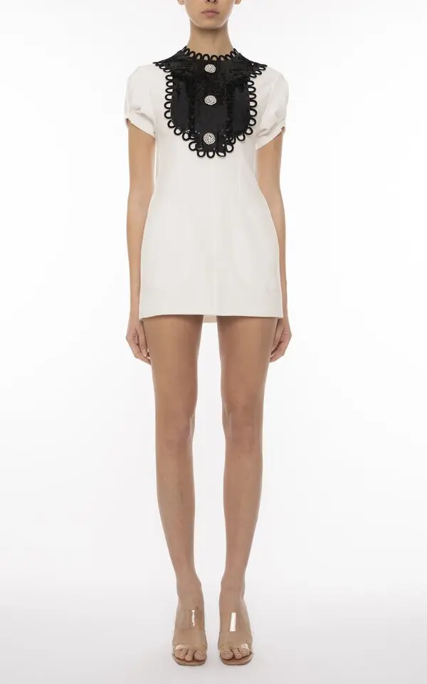 DES_PHEMMES Sequined Mini Dress - Off-white