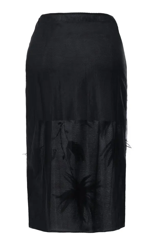 DES_PHEMMES Embellished Sheer Knee-length Skirt