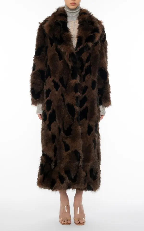 DES_PHEMMES Oversized Ecofur Coat