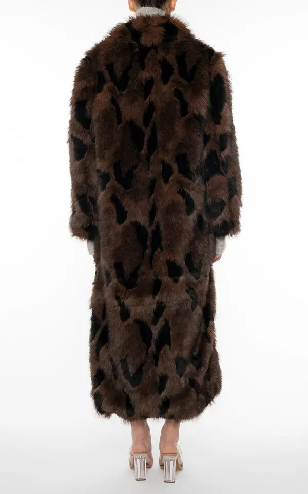 DES_PHEMMES Oversized Ecofur Coat