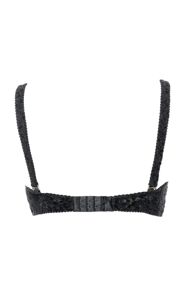 DES_PHEMMES Lace Bra Top - Black