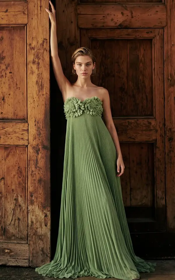 Alexis Odette Chiffon Maxi Dress - Green