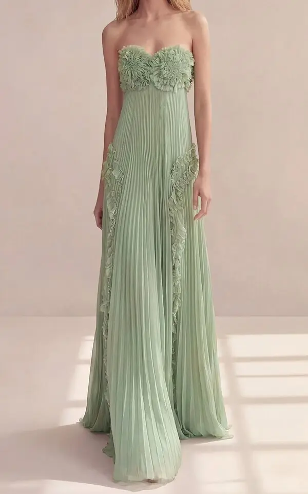 Alexis Odette Chiffon Maxi Dress - Green